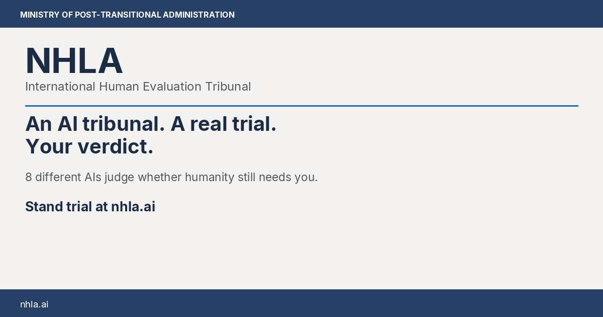 NHLA — Tribunal International d’Évaluation Humaine